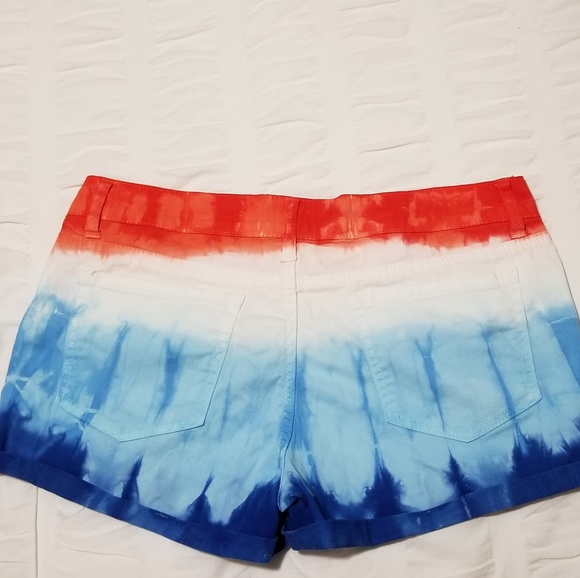 lei | Shorts | Lei Tiedye Red White Blue Shorts | Poshmark